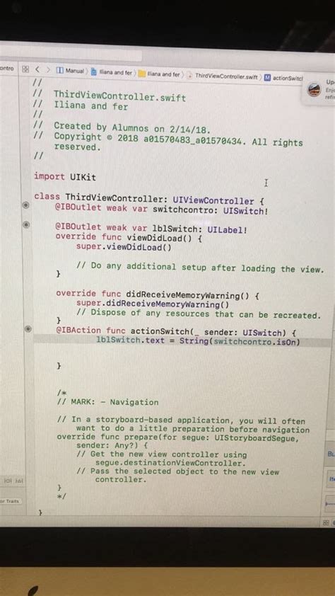 xcode activity session 9 ili y fer by maría fernanda de la garza