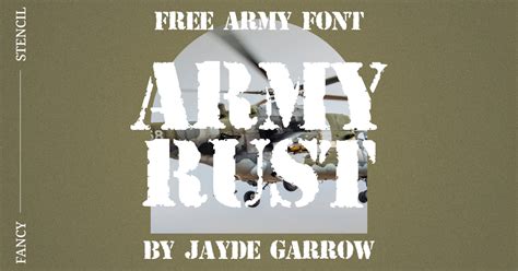Army Rust Free Army Font MasterBundles