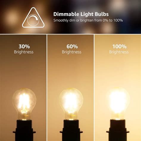 Lepro Vintage Led Bulbs Dimmable Filament Bulb 8w 800lm 60w