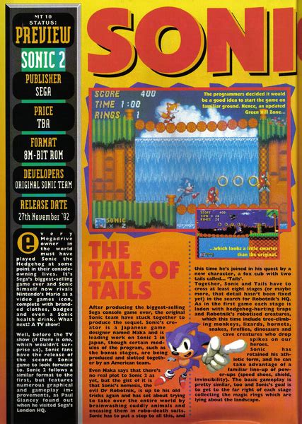 Sonic The Hedgehog 2 16 Bit Uk Megatech Magazine Cheat Codes Sonic The Hedgehog 2 16 Bit