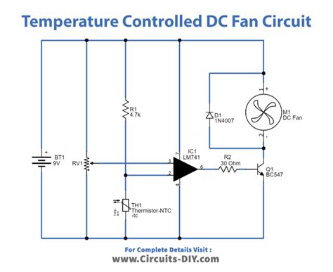 Temperature Controlled Dc Fan Using Thermistor