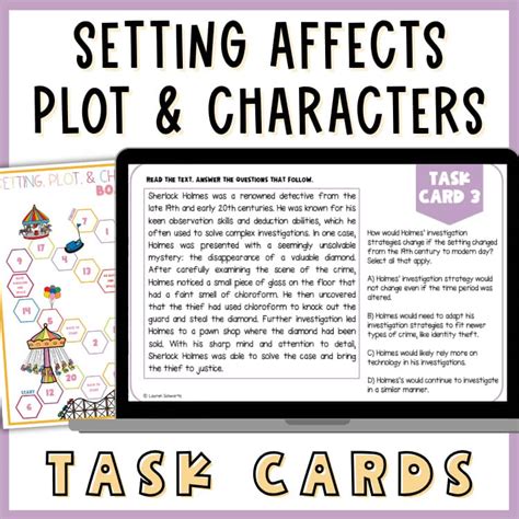 Character Setting Plot Worksheets And Passages Setting Of A Story