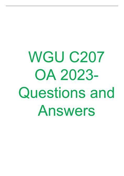 Latest WGU C Data Driven Decision Making Complete Solution Package Stuvia US
