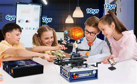 Solar System Building Sets With Light Rotatable Space