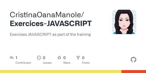 GitHub CristinaOanaManole Exercices JAVASCRIPT Exercises JAVASCRIPT As Part Of The Training