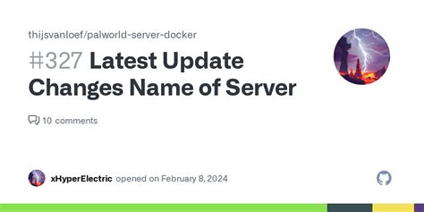 Latest Update Changes Name Of Server Issue Thijsvanloef Palworld Server Docker GitHub