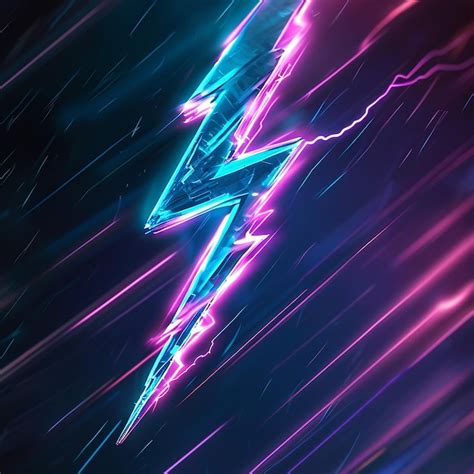 A Futuristic Model Where Thin Digital Lightning Bolts Travel Across The