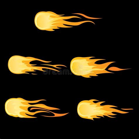 Vector Fireball Animation Sprite Sheet For Game Or Cartoon Stock