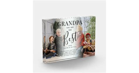 Grandpa You Are The Best Photos Name S And Quote Photo Block Zazzle