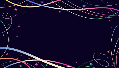 손으로 그린 물결 모양의 선과 검은 색 배경에 생생한 색상으로 미래 지향적 인 스케치를 낙서합니다 장난기 넘치는 기하학적 유동적인 유기적 형태가 고립되어 있습니다 트렌디한