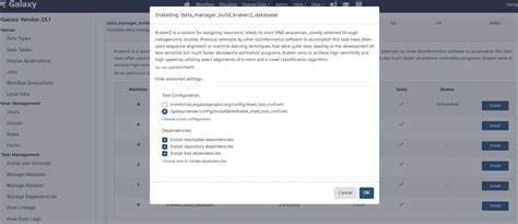How To Install Kraken2 Database Galaxy Local Galaxy Community Help