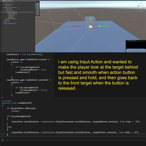 Question How To Make Player Look Behind And Back To Front Unity Forum
