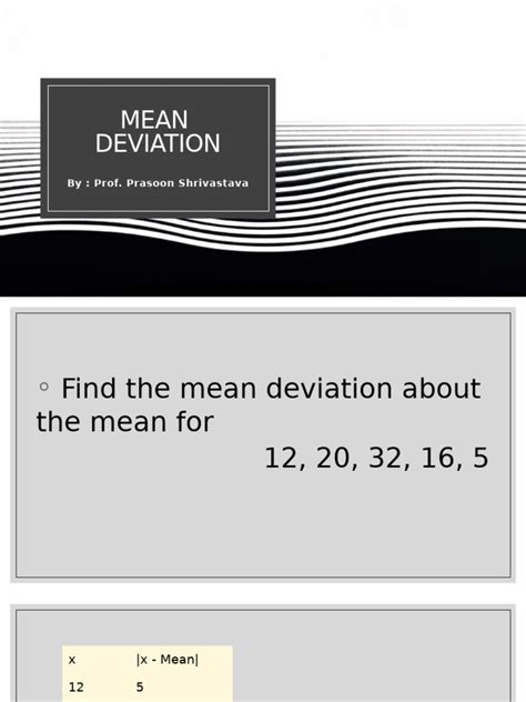 Mean Deviation Numerical Pdf Median Statistical Analysis