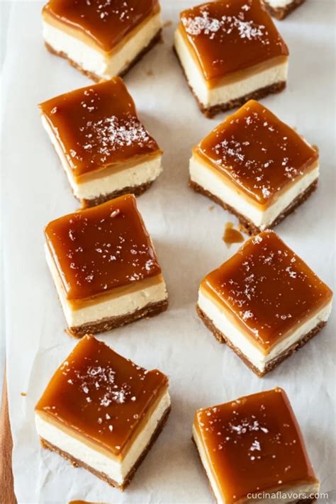 No Bake Caramel Cheesecake Bars Cucina Flavors