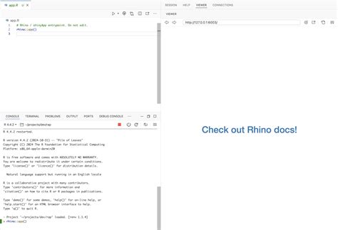 The Rhino Framework Shiny Frameworks