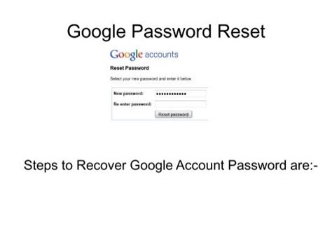 Google Password Reset Number How To Recover Google Account