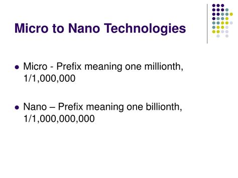 PPT Micro To Nano Technologies PowerPoint Presentation Free Download ID