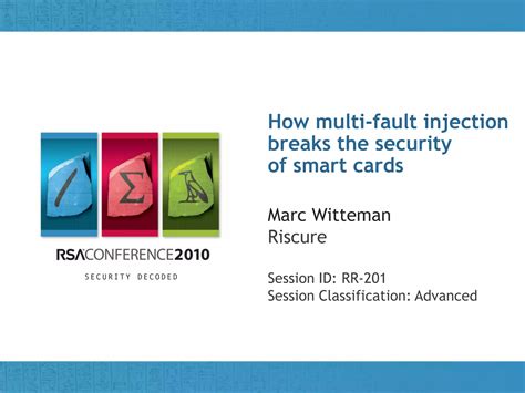 How Multi Fault Injection Breaks The Security Of Smart Cards Ppt