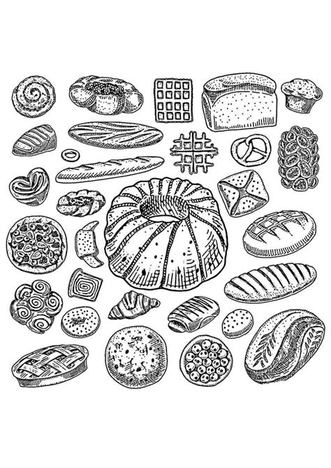 Раскраски Маленькие чёрно белые изображения сладости для детей Раскраски скачать и распечатать