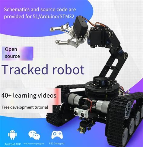 Stm32 6 Dof Robotic Arm For Smart Car Competition With Tracking