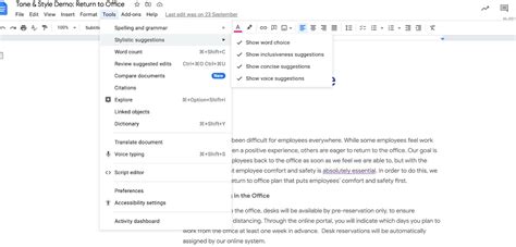 The New Google Docs Help For Better Writing Infobae