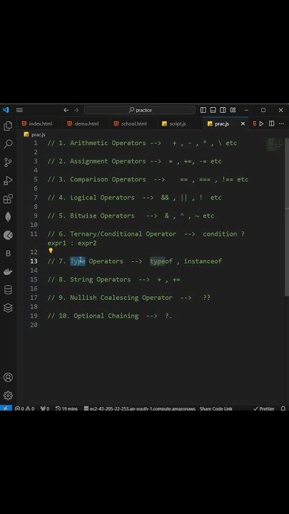 Operators Part 2 😍🙀 Javascript Tutorial 🙋‍♂️ Shorts Short Youtube