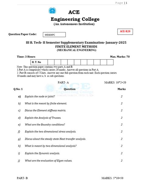 Finite Element Methods Mech Pdf Finite Element Method