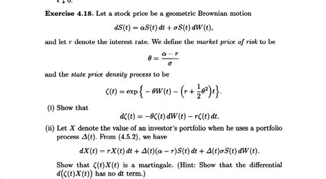 Solved Exercise 418 Let A Stock Price Be A Geometric