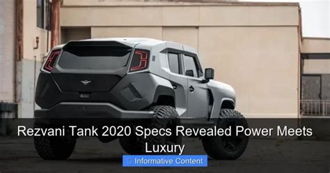 2025 Rezvani Tank Review Tactical Luxury Suv Electric Car Wiki
