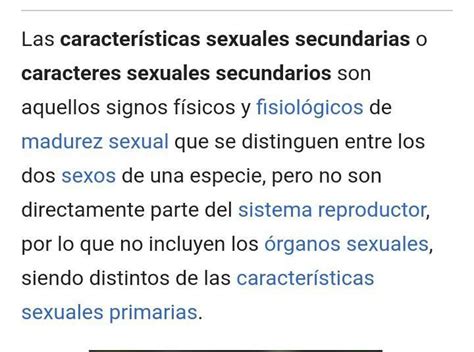 Qu Son Los Caracteres Sexuales Brainly Lat