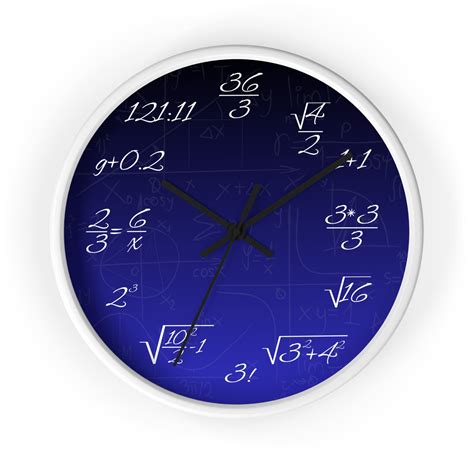 math wall clock classroom art decor teacher t mathematical