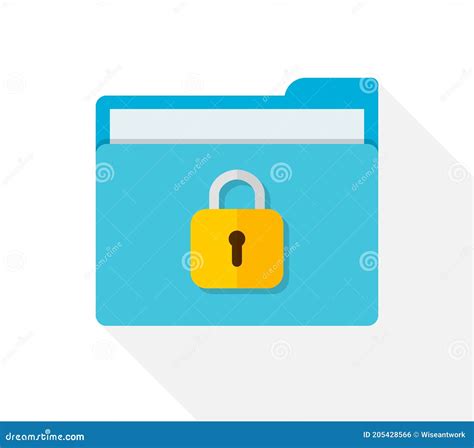 File In Folder With Lock Icon Of Confidential Of Document Privacy And Secure Data Protect Of