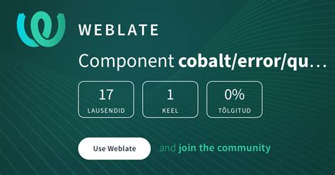 Cobalterrorqueue — Estonian Weblate