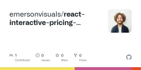 github emersonvisuals react interactive pricing componet