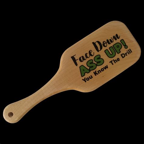 Xl Brush Size Face Down Ass Up Wood Spanking Paddle 11 34 X 3 34 X 5