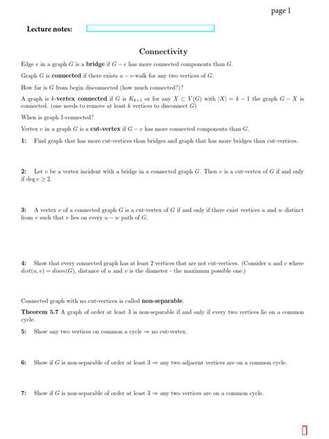 Lecture Notes Pdf Vertex Graph Theory Graph Theory