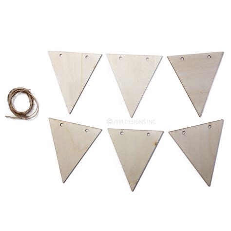 Wood Garland Triangle 6 Pcs Jrm Designs Inc