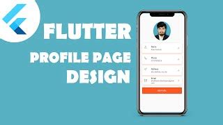 Flutter Profile Page UI Design Flutter App Design ViDoe