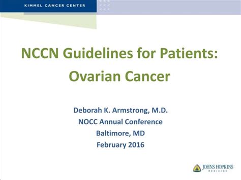 Nccn Guidelines For Patients Ovarian Cancer Pptx Cancer Diseases