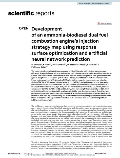 pdf development of an ammonia biodiesel dual fuel combustion engine s