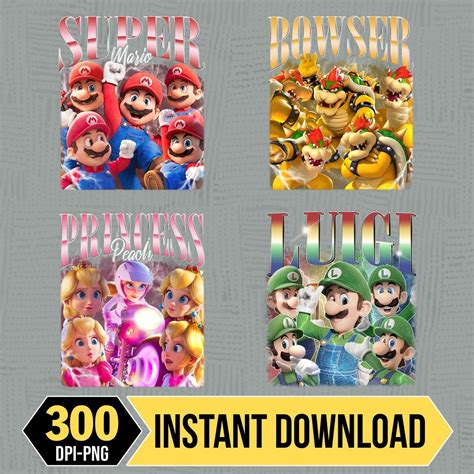 Super Mario Characters Style Bootleg Png Bundle Super Mario Princess