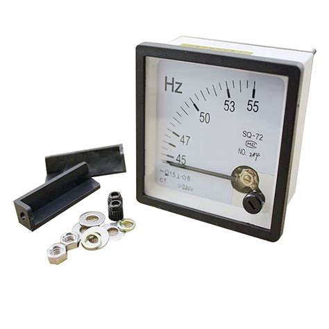 45 55Hz 220V Analog Panel Pointer Type AC Frequency Meter Hertz Indica Electronic Pro