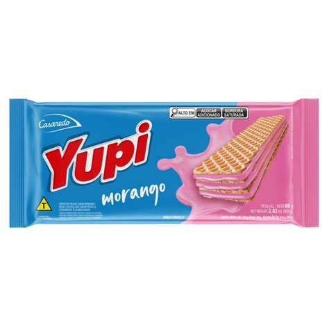Biscoito Wafer Yupi Morango 80g Super Koch