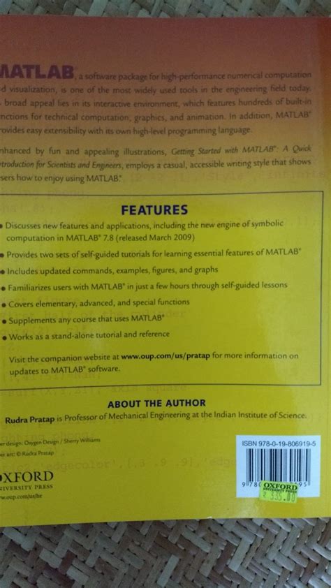 Getting Started With Matlab A Quick Introduction For Scientists