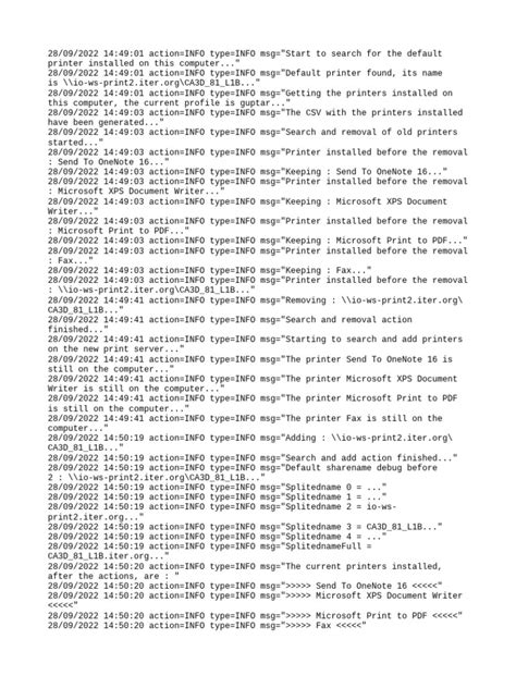 Print Server Migration Logs Pdf Computer Science Office Equipment