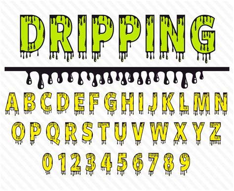 Drip Font Dripping Font Blood Dripping Font Honey Drip Font Etsy