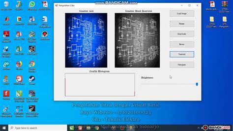 Image Processing Rotate Binner Grayscale Treshold Dan Histogram Menggunakan Visual Basic