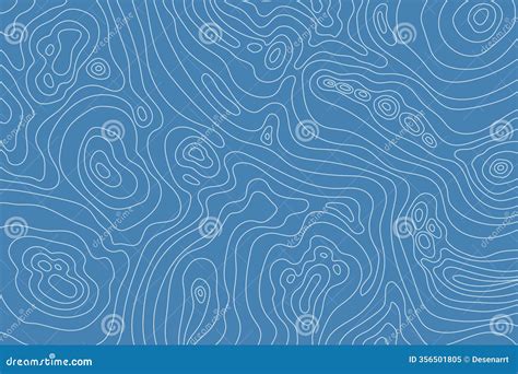 Topographic Map Blue Technology Background Big Data Elevation Map With Contour Lines Vector