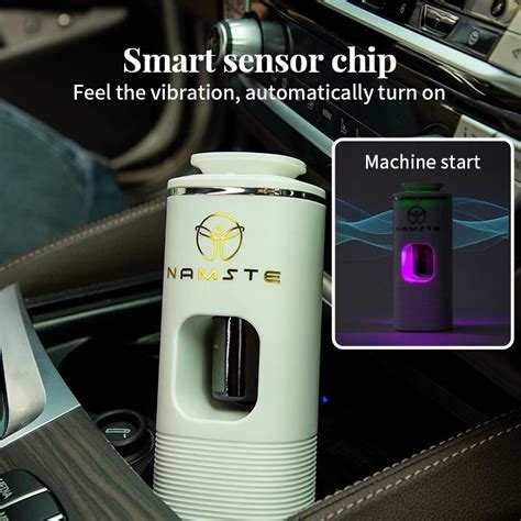 Aroma Tunnel 1000mah Car Diffuser Usb Rechargeable 7 Color Atmosphere Light Mini Aroma Diffuser