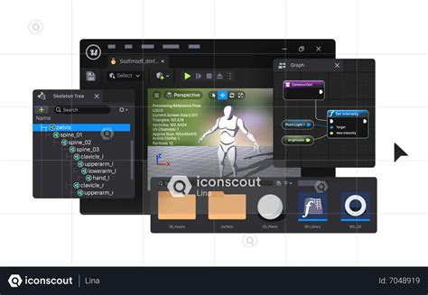 interface 3d computer graphics game engine illustration free download